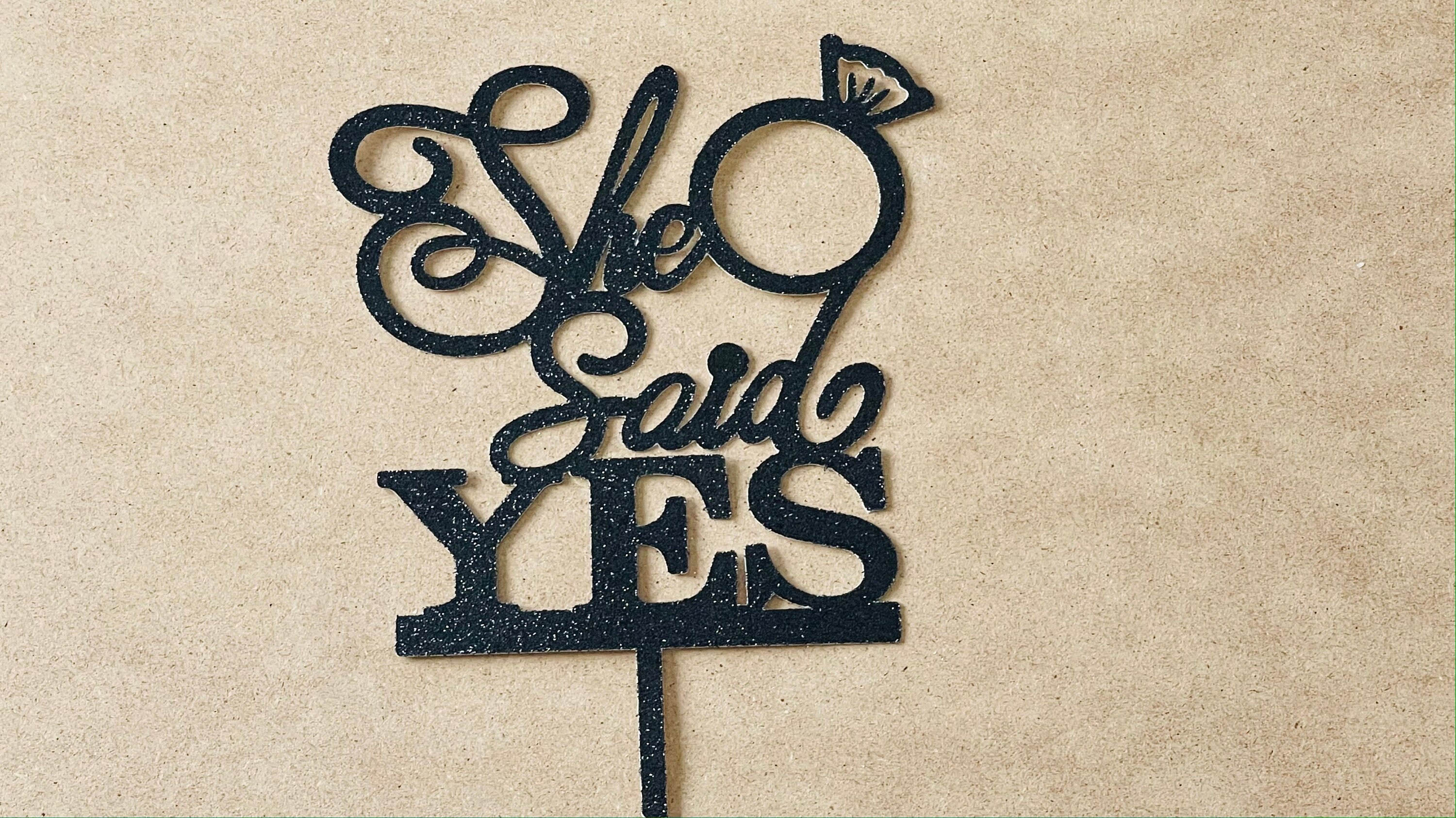 She Said Yes Cake Topper Engagement Cake Topper Custom Cake - Etsy