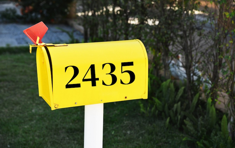 Personalized Mail Box Number Decal House Number Address - Etsy