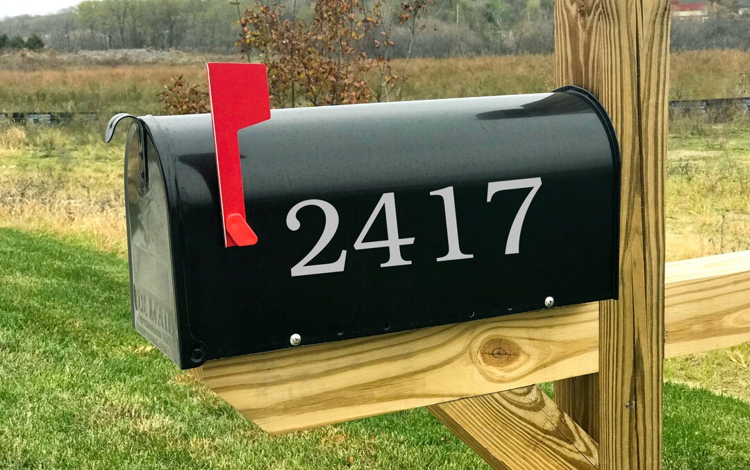 Personalized Mail Box Number Decal, House Number Address Stickers ...
