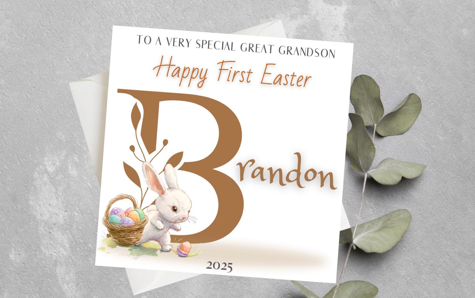 Personalised Great Grandson First Easter Card, Grandson 1st Easter ...