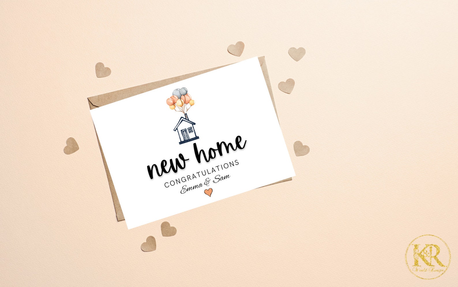 Custom New Home Card, Personalised Congratulations on Your New Home ...