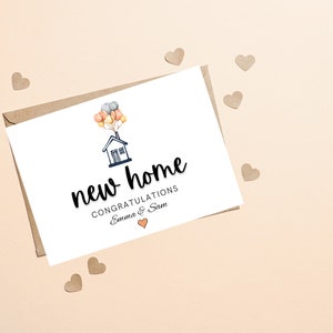 Custom New Home Card, Personalised Congratulations on Your New Home ...
