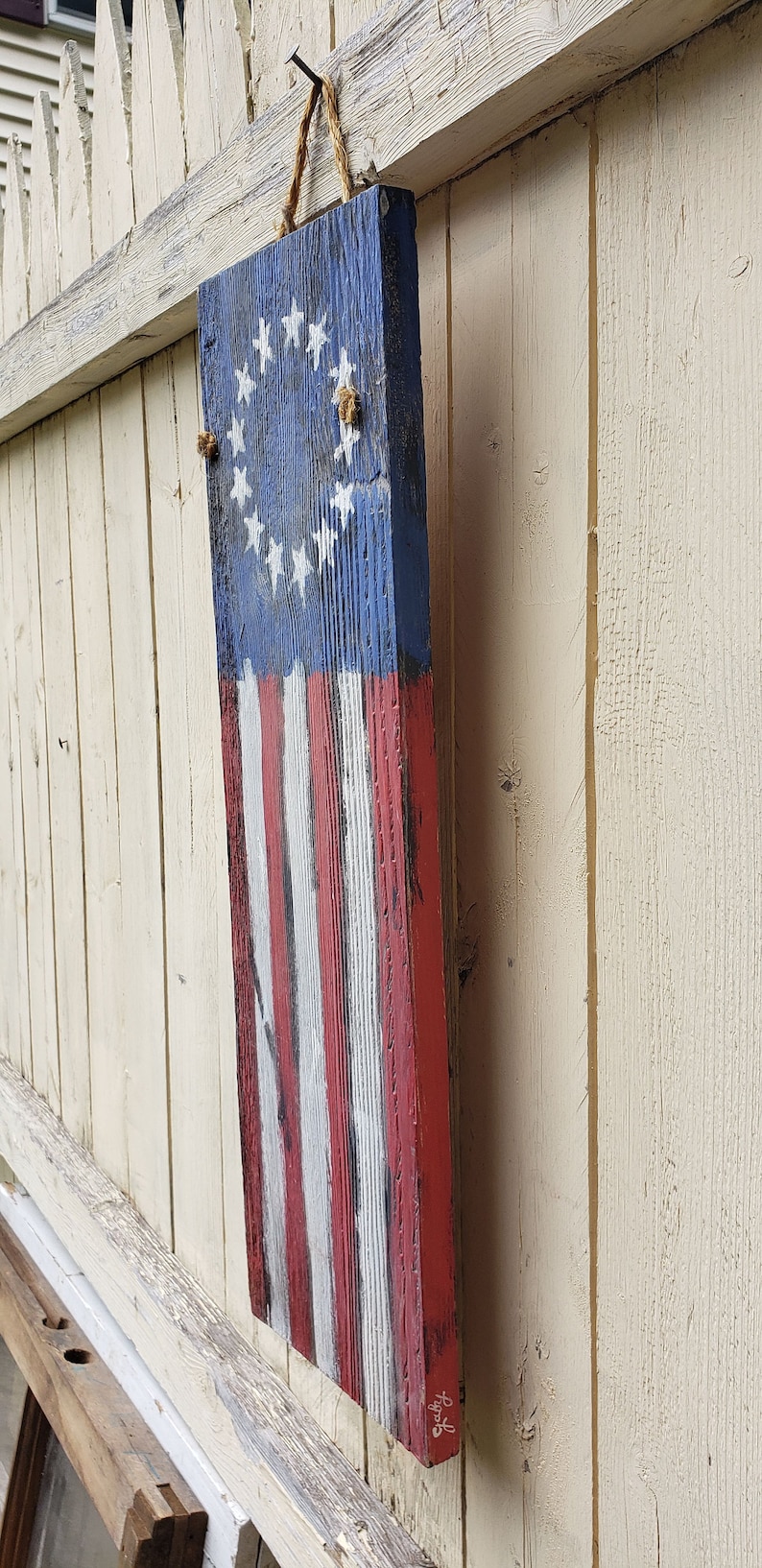 Betsy Ross Banner Hand Painted on 1840 Barnwood - Etsy