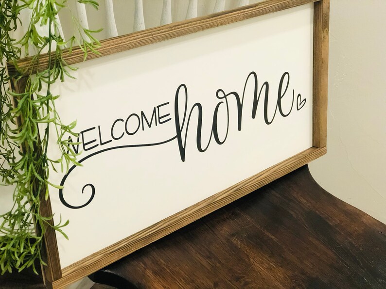 Welcome Home Farmhouse Sign Home Wood Sign Farmhouse Decor - Etsy