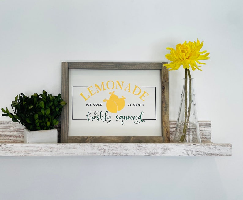 Lemonade Freshly Squeezed Farmhouse Sign Farmhouse Decor Etsy