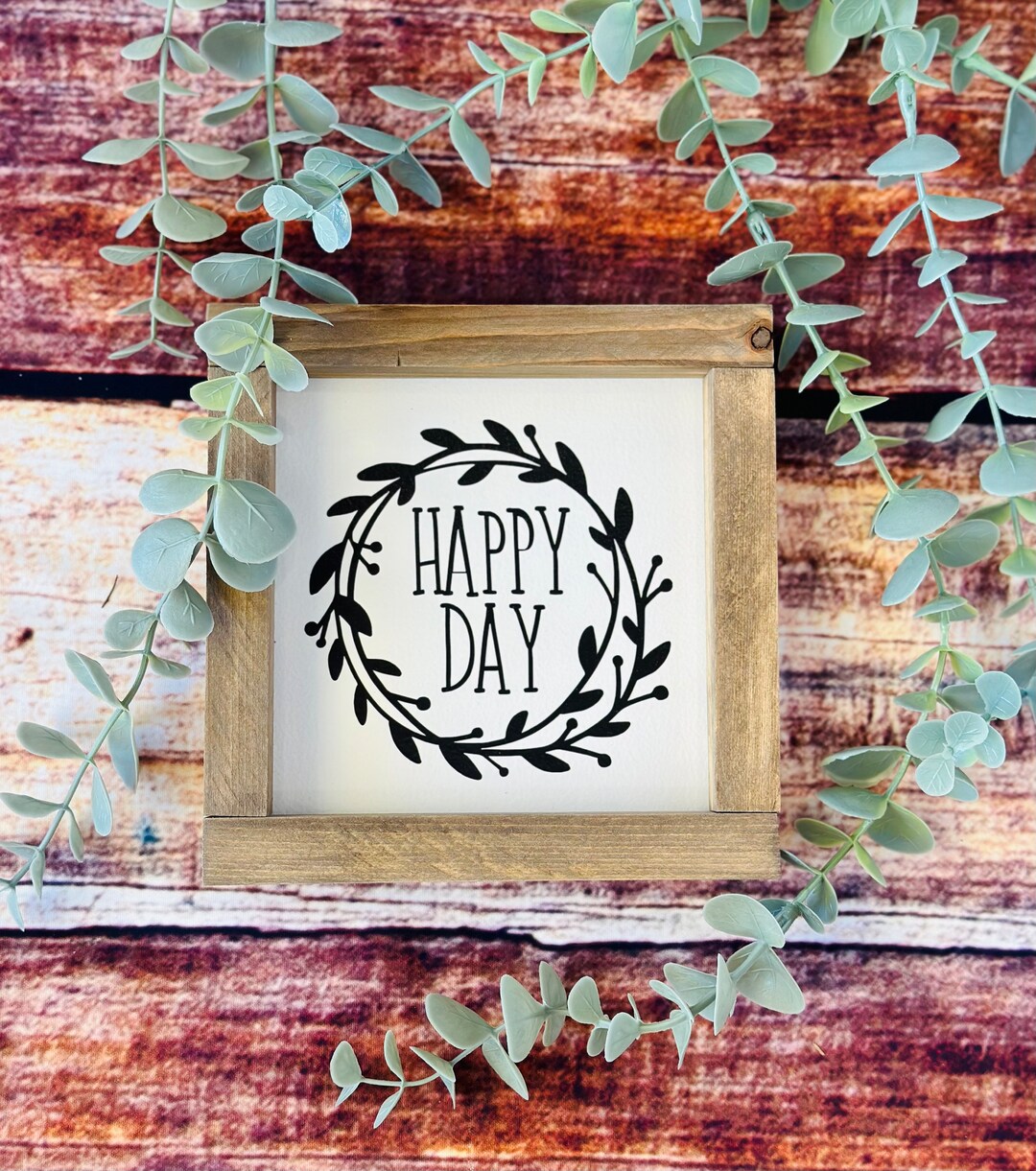 Happy Day Wood Sign, Small Wood Sign, Farmhouse Sign, Happy Sign, Happy ...