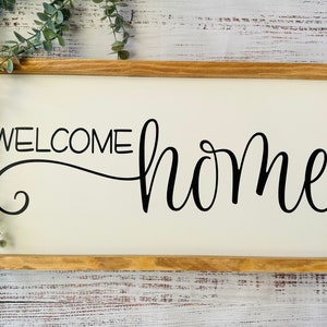 Welcome Home Farmhouse Sign, Home Wood Sign, Farmhouse Decor, Welcme ...