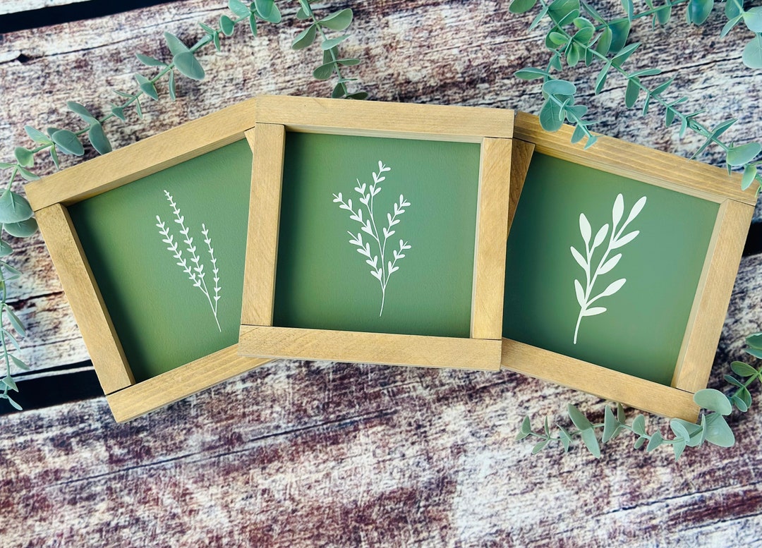 Farmhouse Sign, Modern Farmhouse Sign, Botanical Flower Sign, Bathroom ...