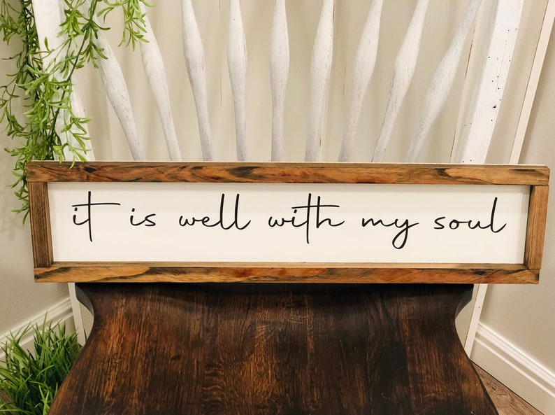 It is Well With My Soul Farmhouse Sign Religious Wood Sign - Etsy