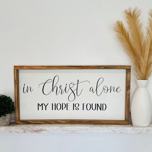Modern Farmhouse Sign, Religious Sign, Farmhouse Christian Sign, Christ ...