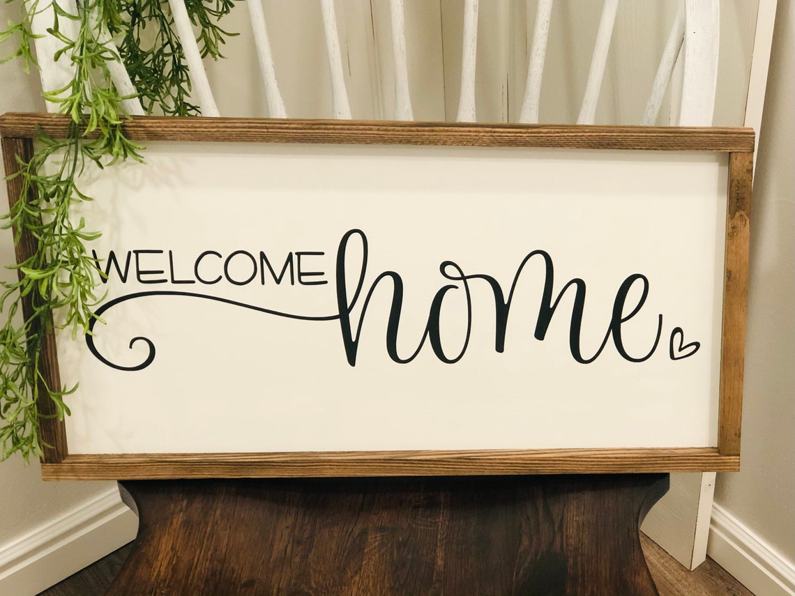 Welcome Home Farmhouse Sign Home Wood Sign Farmhouse Decor - Etsy
