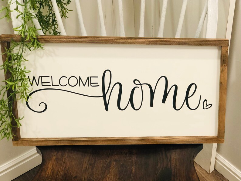 Welcome Home Farmhouse Sign Home Wood Sign Farmhouse Decor - Etsy
