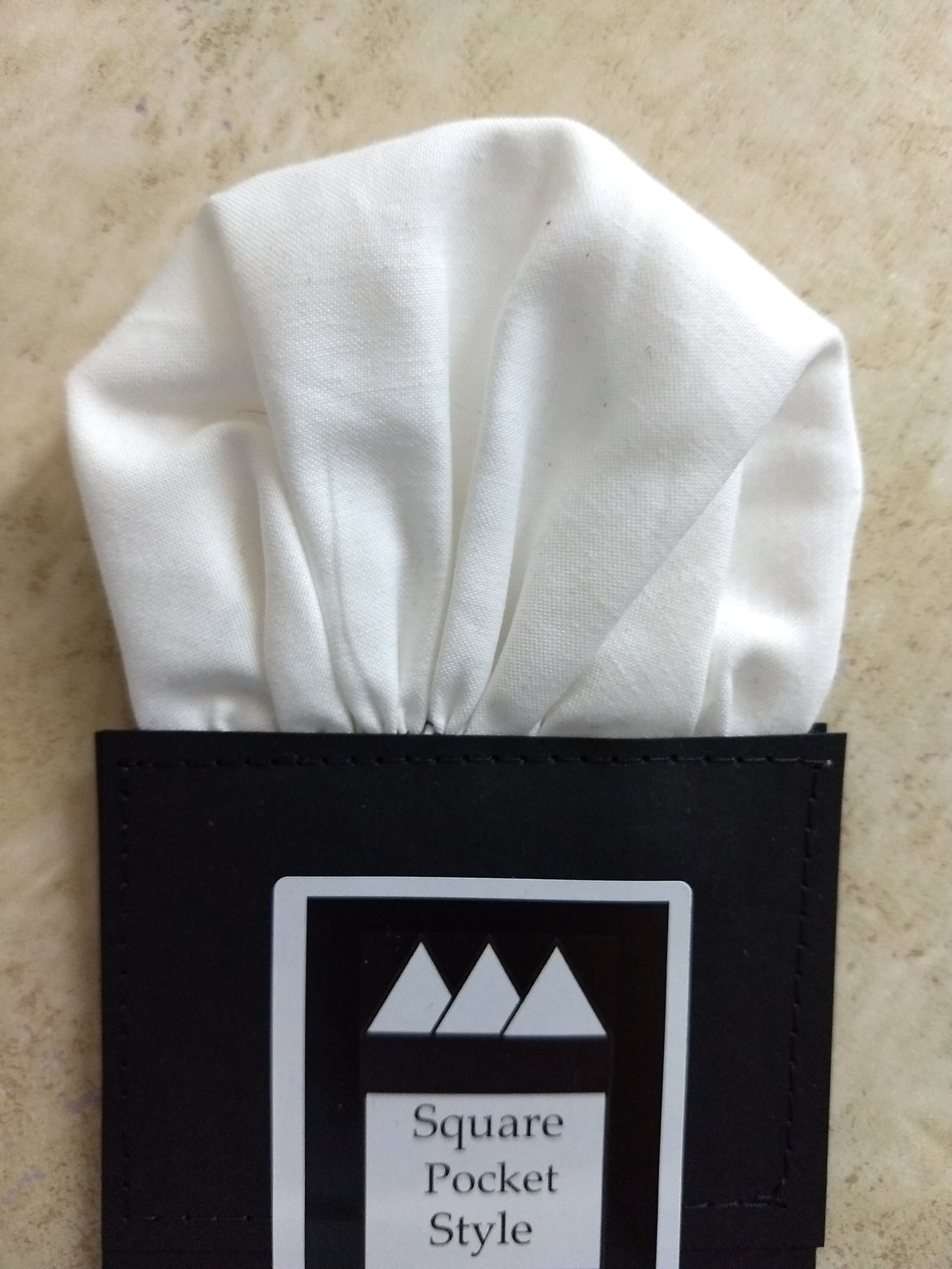 Pre-folded Pocket Square in Classic White Pouf - Etsy