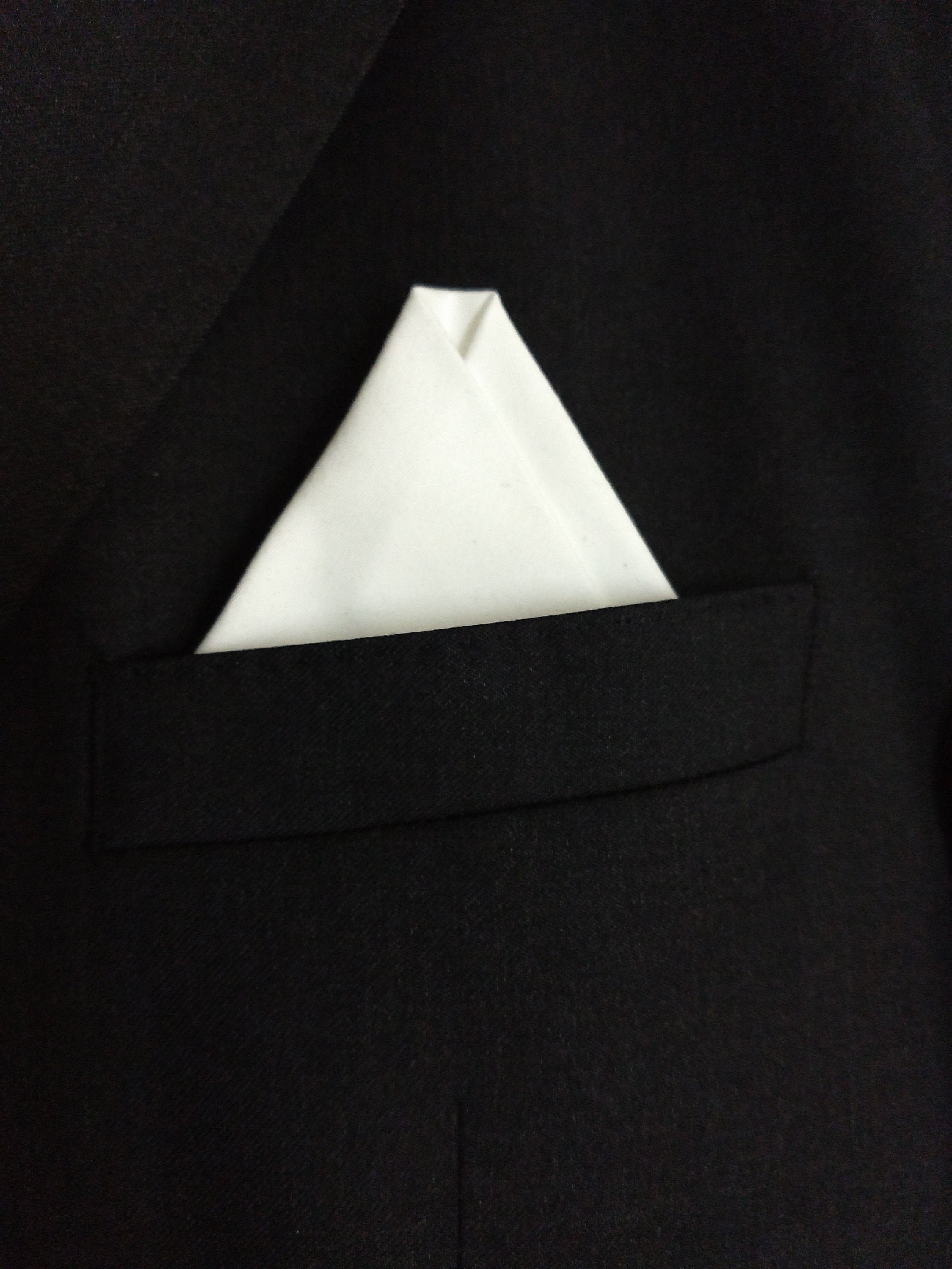 Pre-folded Pocket Square in Classic White - Etsy