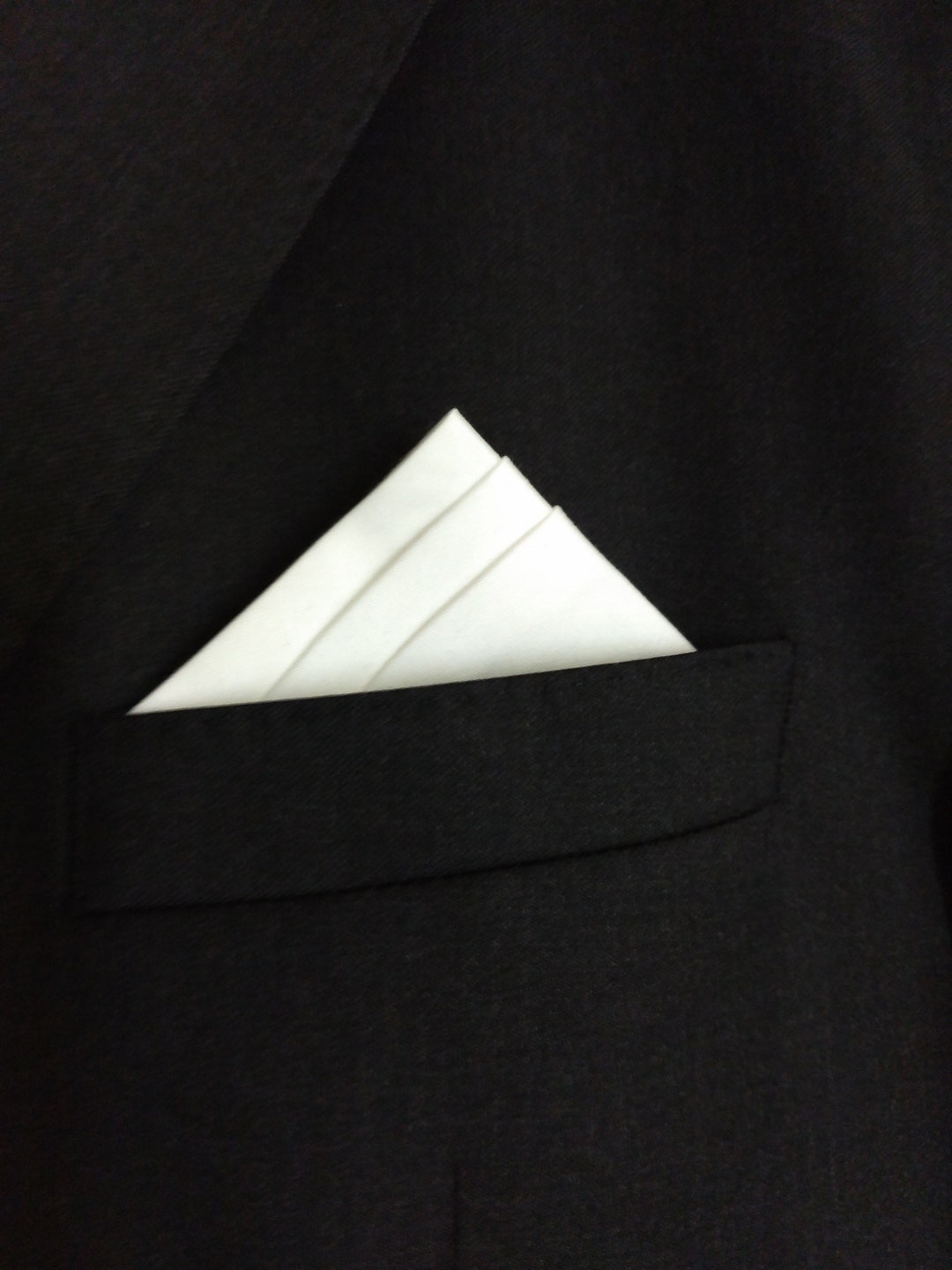 Pre-folded Pocket Square in Classic White - Etsy