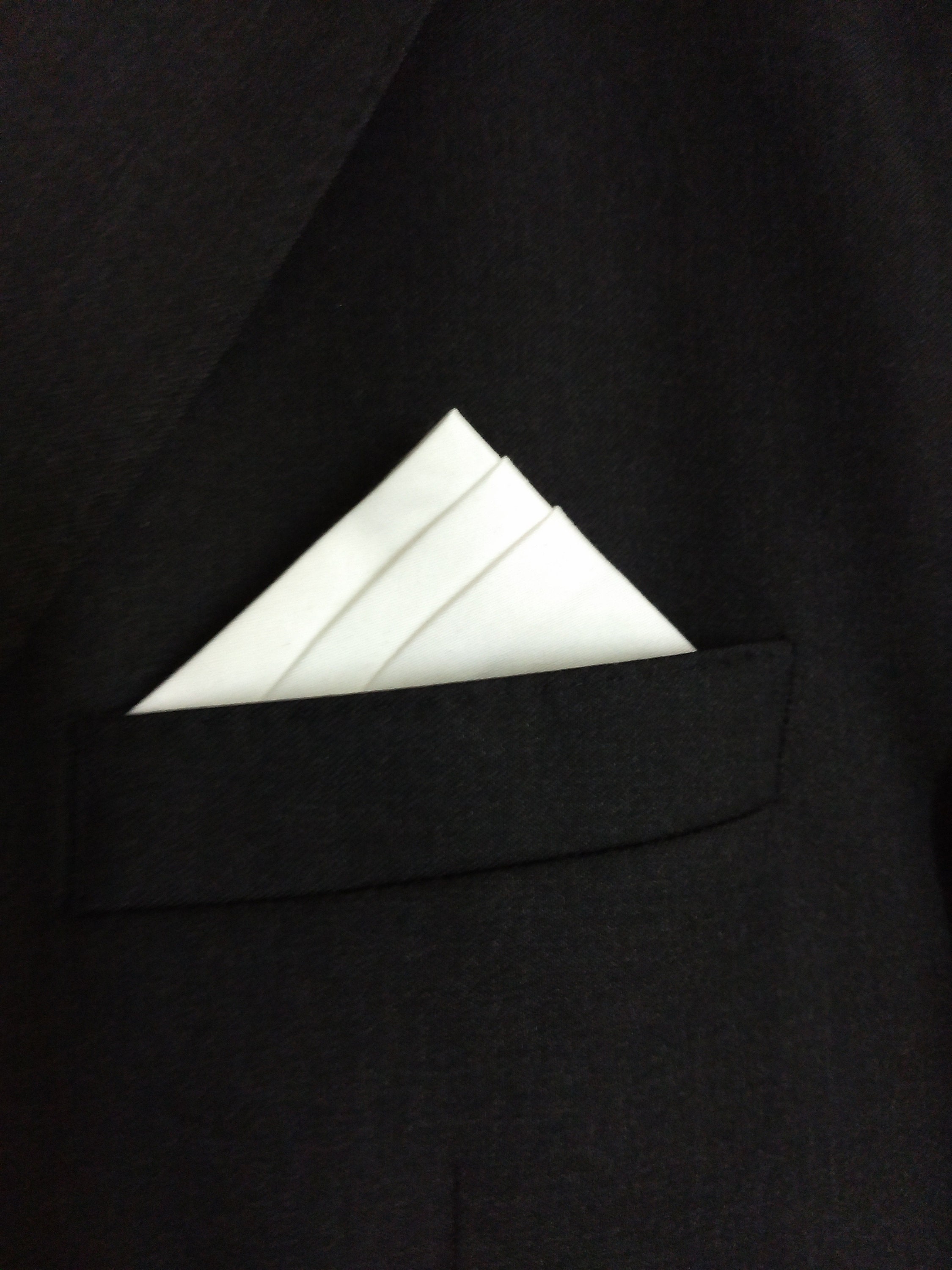 Pre-folded Pocket Square in Classic White - Etsy