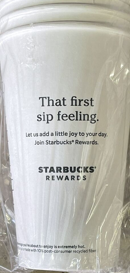 88 New Sealed STARBUCKS Disposable Paper CUPS Tall 12 Oz First Sip - Etsy