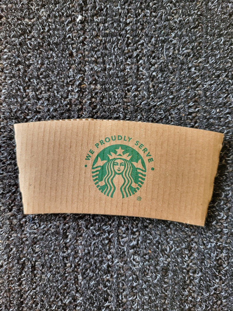 50 Sealed We Proudly Serve STARBUCKS Disposable Paper Cups W/ Cardboard ...