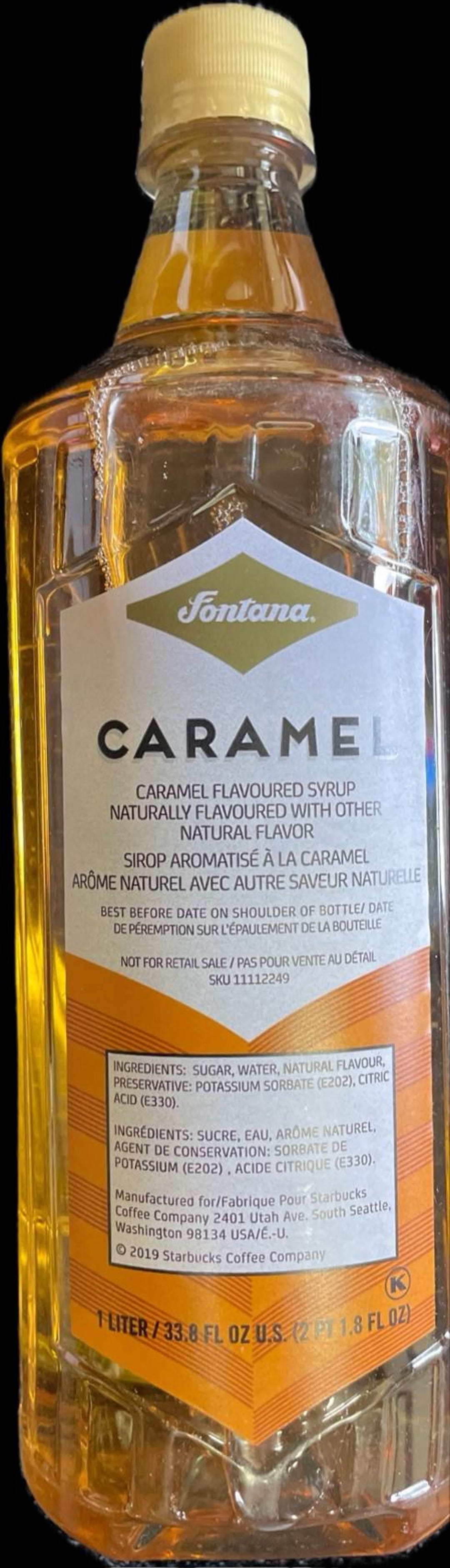 2 Pack of Fontana Starbucks Caramel Syrup 1.l/33.8floz BB April2024 NEW ...