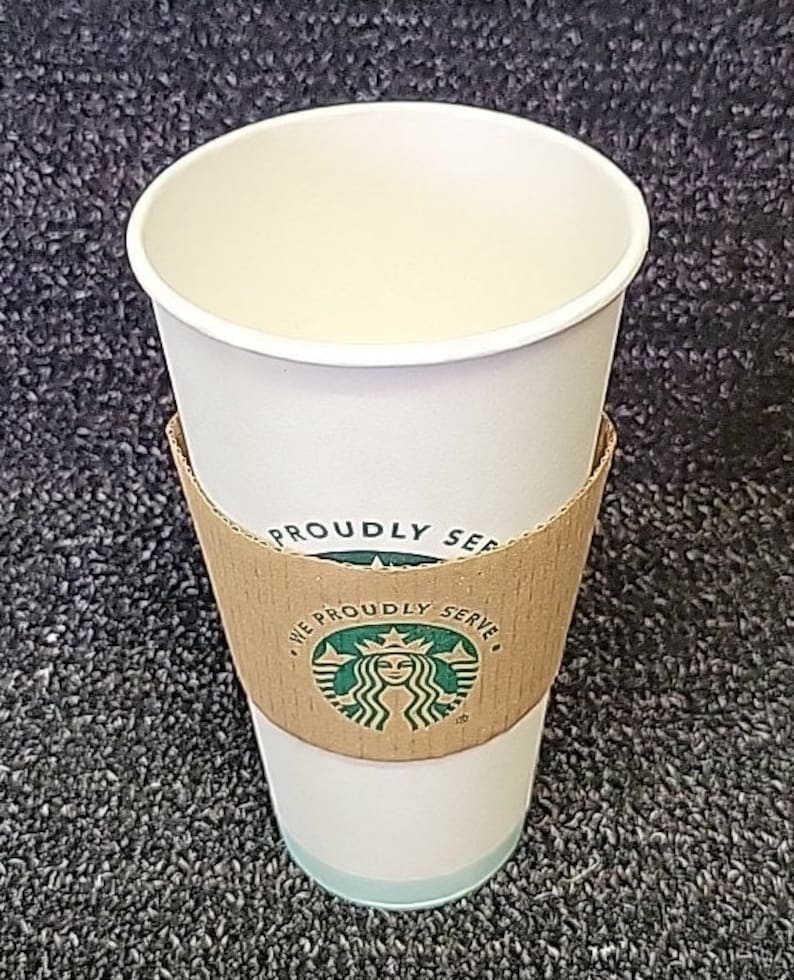 50 Sealed We Proudly Serve STARBUCKS Disposable Paper Cups W/ Cardboard ...
