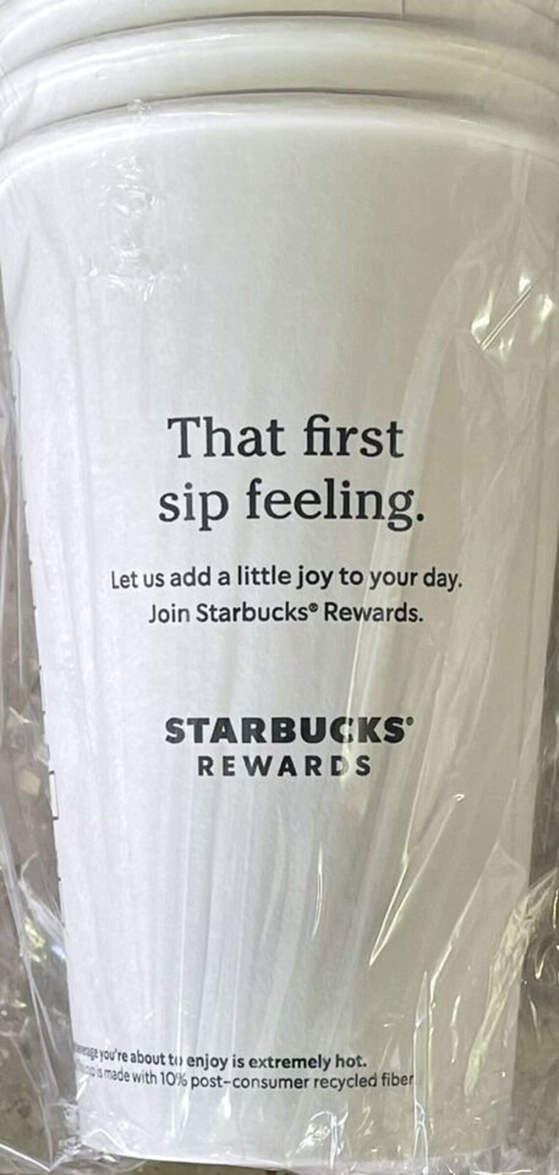 50 Sealed We Proudly Serve STARBUCKS Disposable Paper Cups W/ Cardboard ...