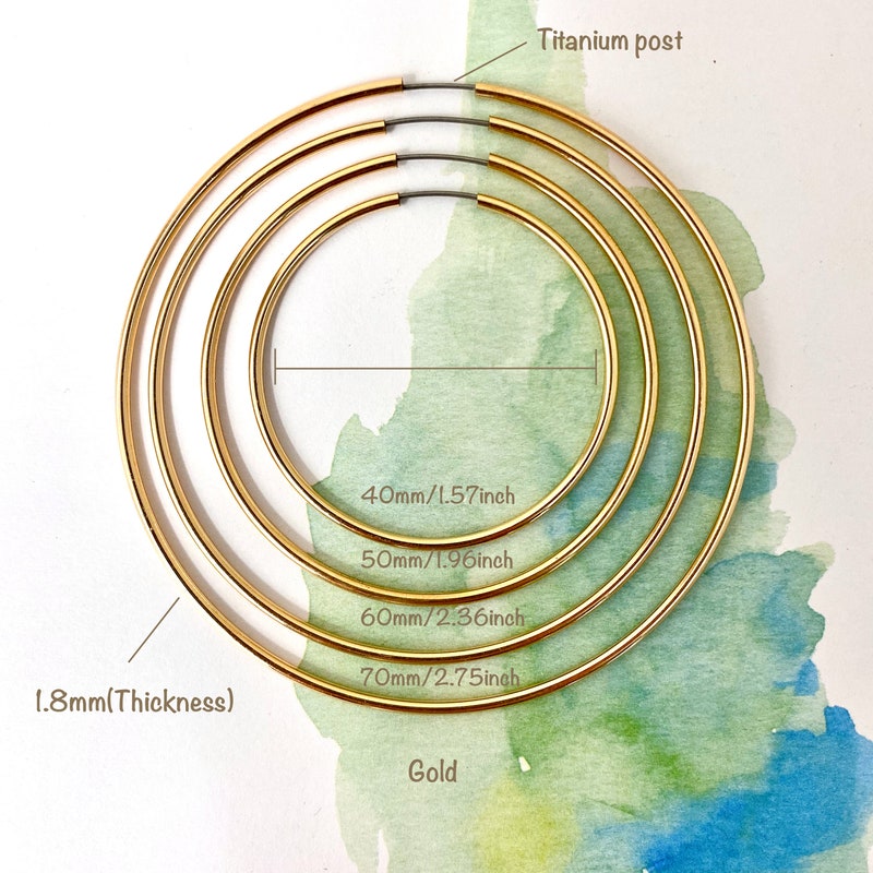 Plain Brass Hoop Earrings - Etsy