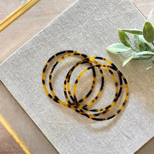 Tortoise Stacking Bangle Sets, Thin Stackable Bangle,tortoise Bangle, Minimalist Tortoise ...