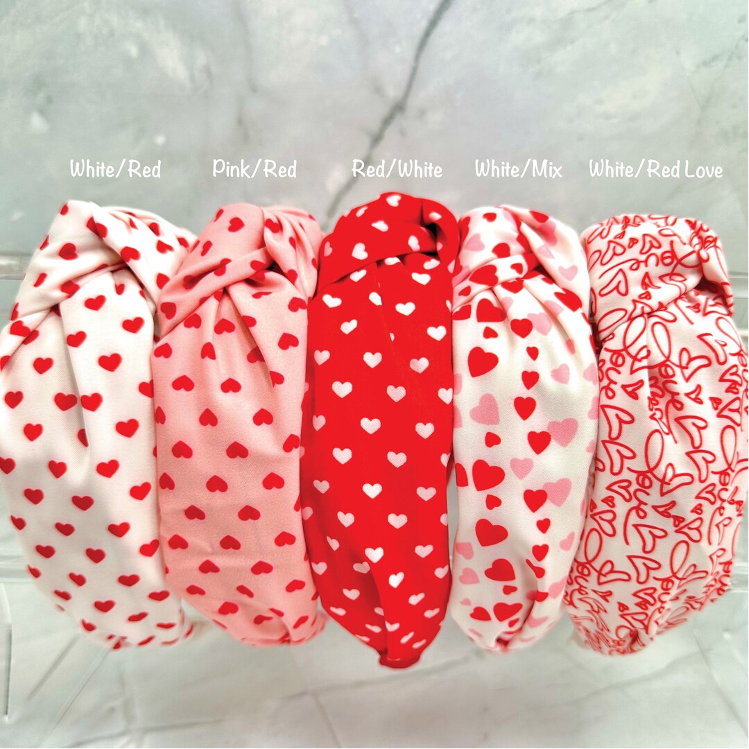 Heart Valentine's Day Headband,padded Knot Headband,birthday Girls ...