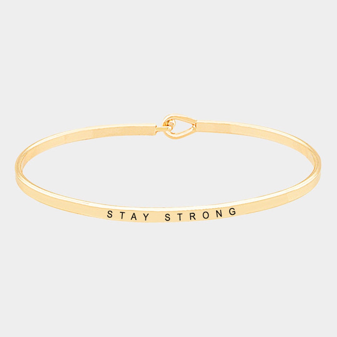 Stay Strong_inspirational Bracelet With Message,personalized Bracelet ...
