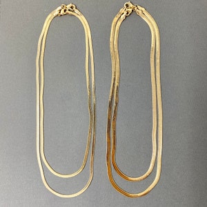 18K Gold Filled Chain Necklace, Gold Snake Chains, Snake Choker ...