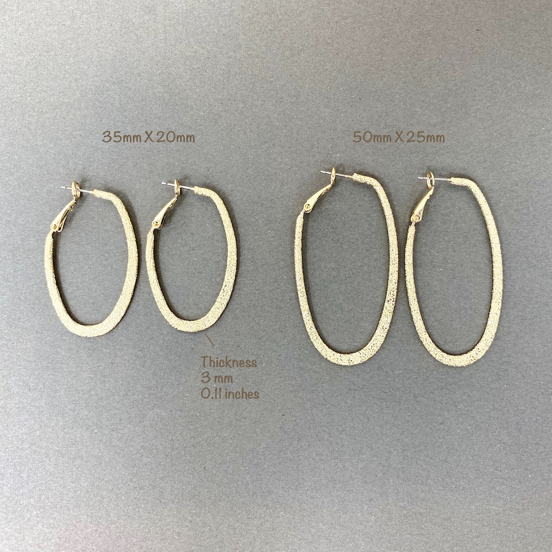 Oval Hoop Earrings, Simple Minimal Earring, Oval Jewelry, Woman Oval ...