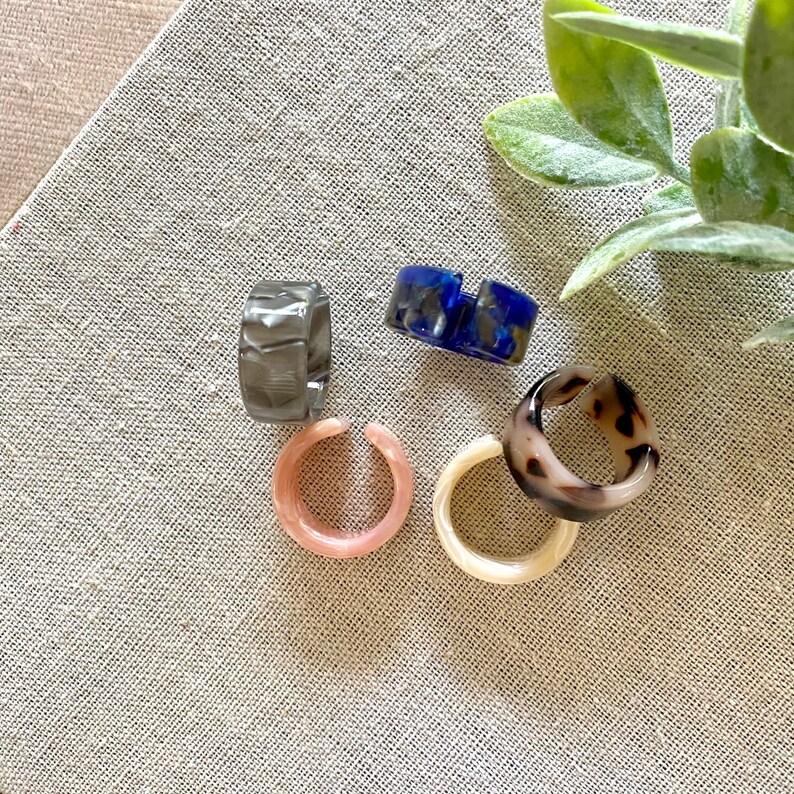 Classic Tortoise Ring Shell Ring Resin Ring Acetate Ring | Etsy