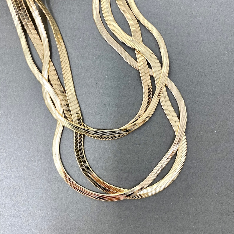 18K Gold Filled Chain Necklace Gold Snake Chains Snake - Etsy
