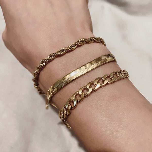 Gold Chain Bracelet - Etsy