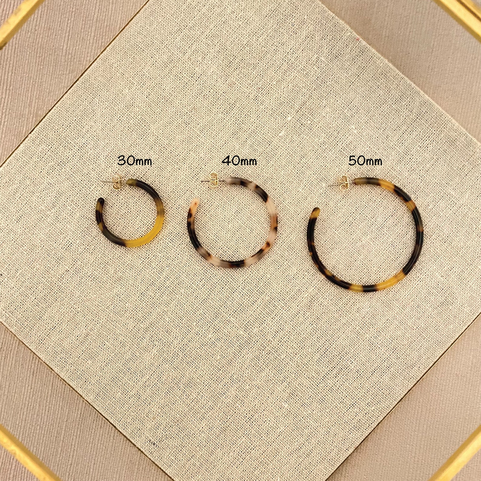 Tortoise Hoop Earrings Tortoise Shell Hoop Earrings Various | Etsy