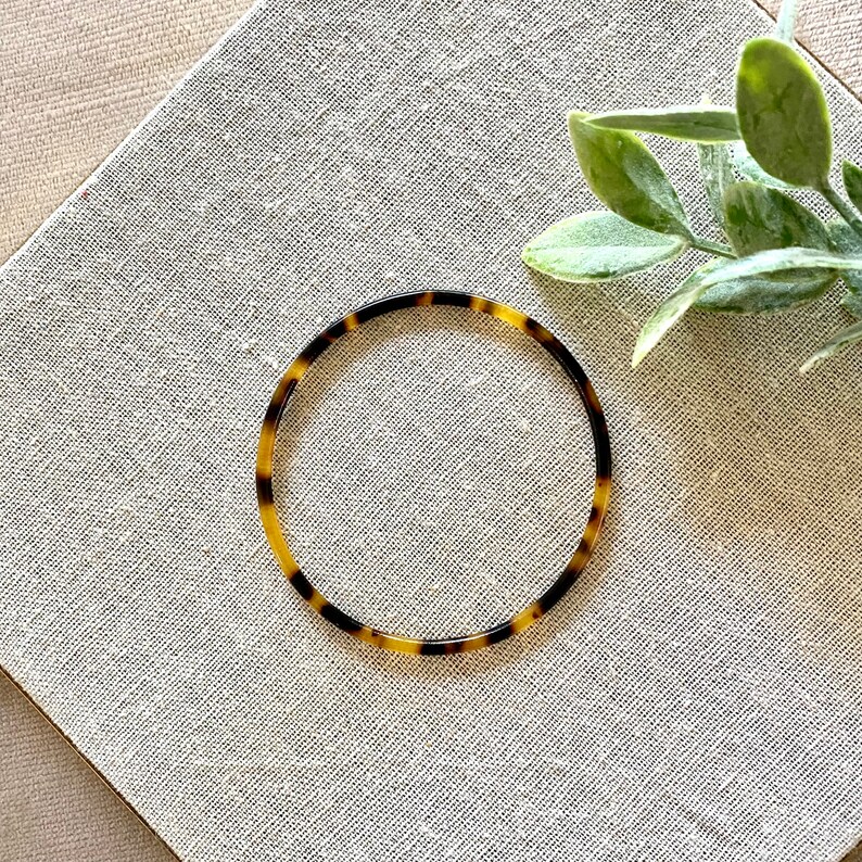Tortoise Stacking Bangle Sets Thin Stackable Bangletortoise | Etsy