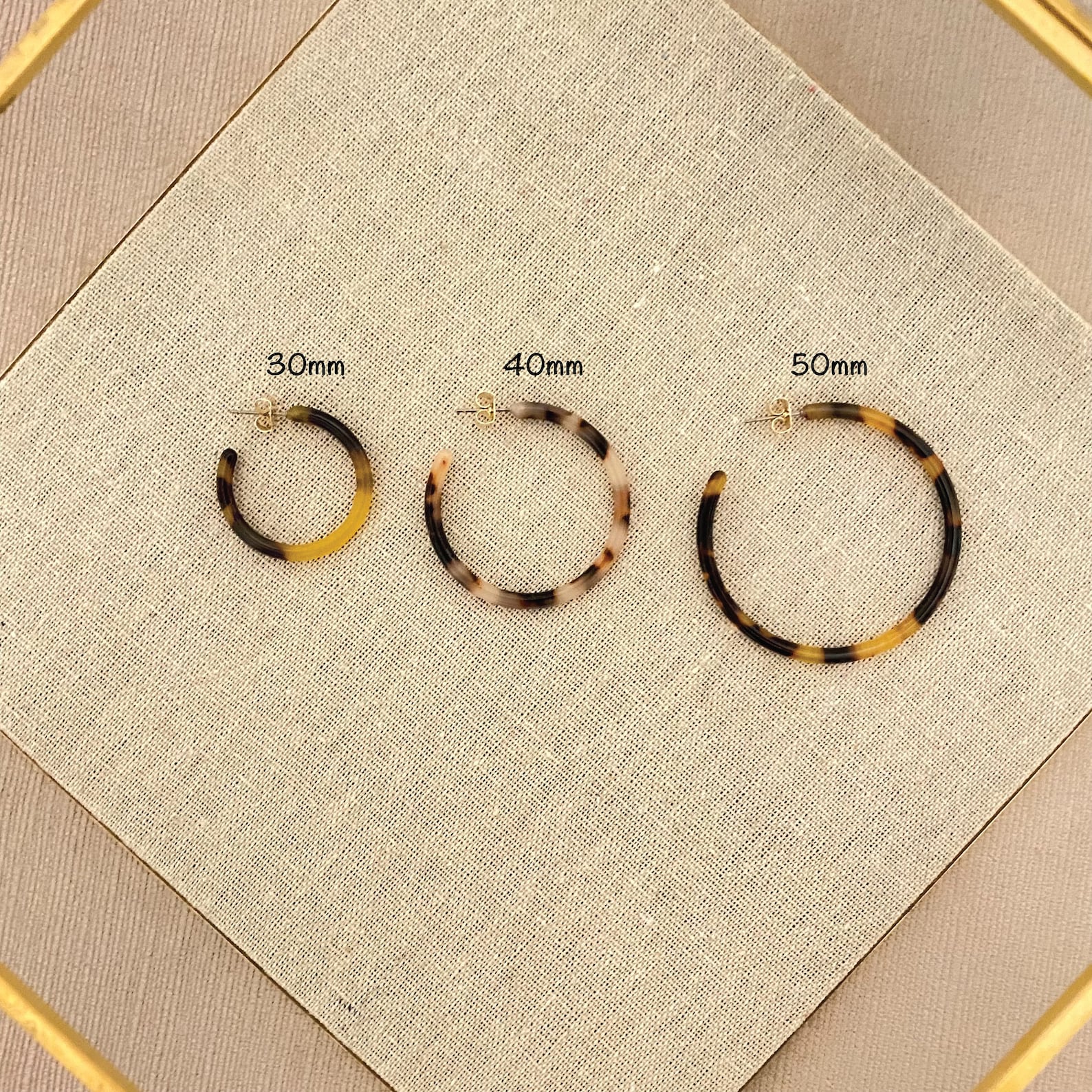 Tortoise Hoop Earrings Tortoise Shell Hoop Earrings Various | Etsy