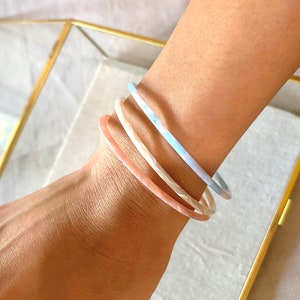 Tortoise Stacking Bangle Sets, Thin Stackable Bangle,tortoise Bangle, Minimalist Tortoise ...