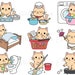 Household Chores Clipart Funny Cats Clipart Kawaii Cute Kitty Icons ...