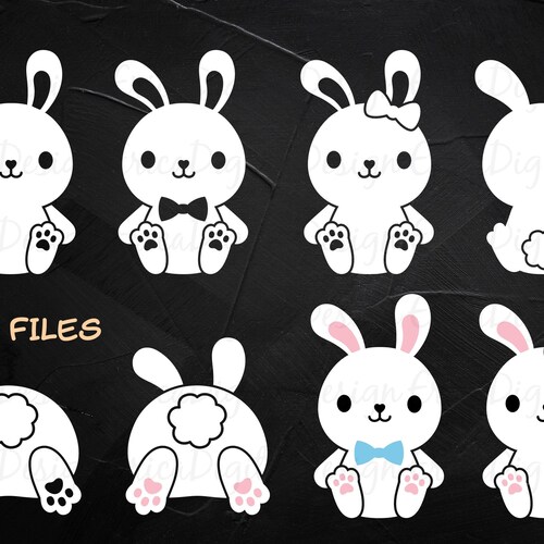 Bunny SVG Easter Bunnies Bundle Cutting File Cute Baby Rabbit - Etsy