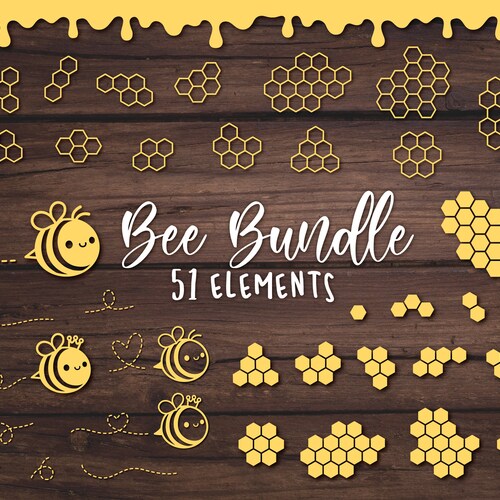 Bee SVG Mega Bundle Honeycomb Cut File Cute Bumble Bee Honey - Etsy