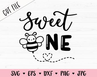 Sweet One SVG First Birthday Cutting File 1st Birthday Party | Etsy