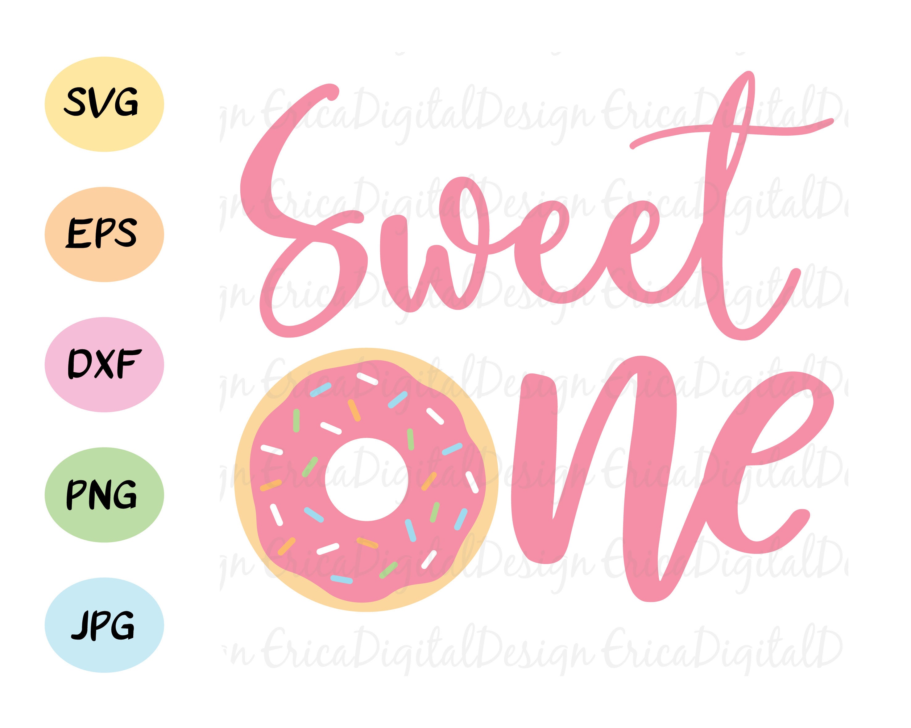 Sweet One SVG Cut File Cute First Birthday Cutting File 1st Birthday ...