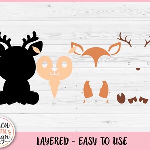 Cute Deer Layered SVG Cut File for Cricut Silhouette Baby Deer Clipart ...