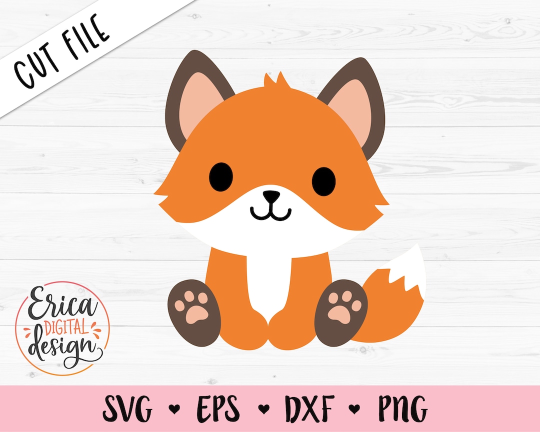 Baby Fox SVG Cute Fox Cut File Baby Shower Boy Girl Kid Shirt Toddler ...