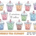 Bubble Tea Clipart Set Cute Boba Tea Clip Art Digital Cliparts ...