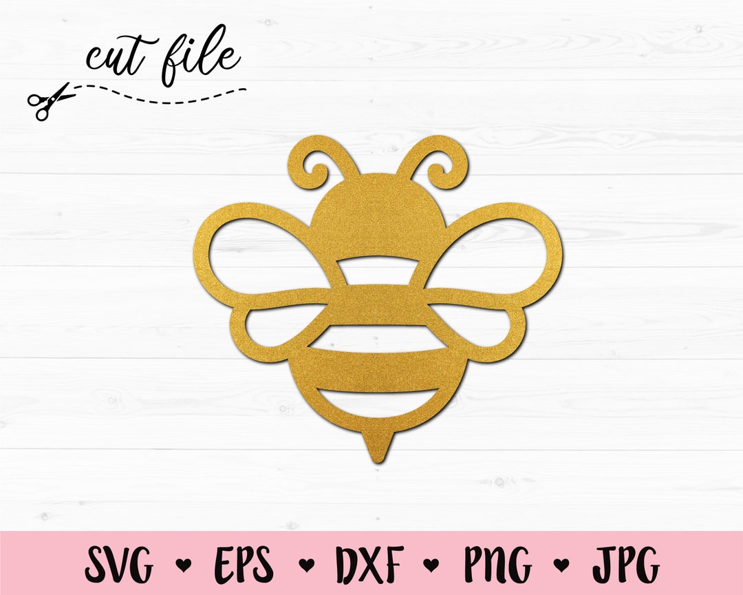 Bee SVG Cut File Cute Bumble Bee Cake Cupcake Topper Cutting File ...
