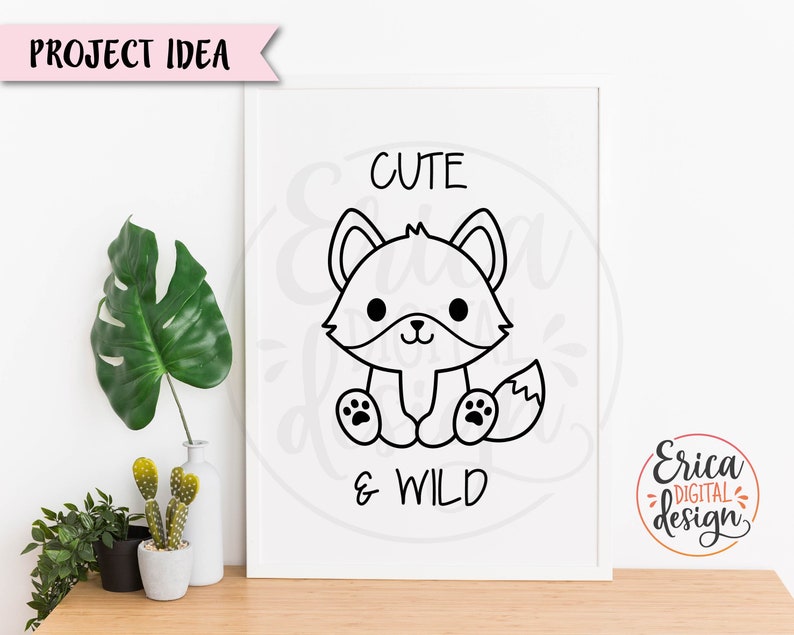 Fox Outline SVG Cute Fox Cut File Baby Shower Boy Girl Shirt - Etsy