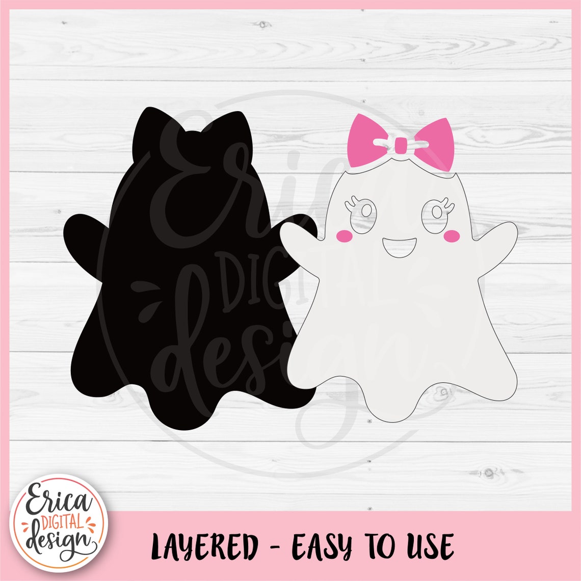 Ghost Bow Layered SVG Cut File for Cricut Silhouette Boo Baby Ghost ...