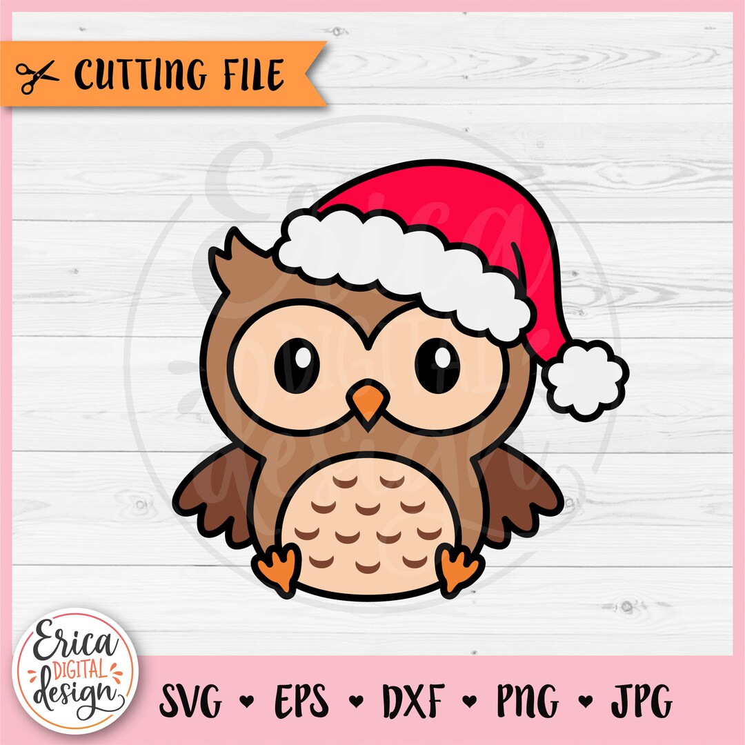 Christmas Owl SVG Cute Owl Layered Cut File Cricut Silhouette Owl With ...